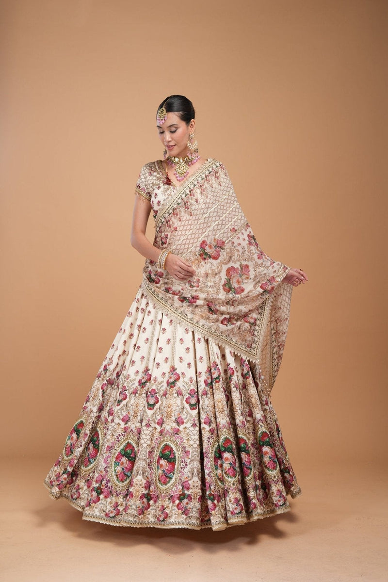 Buy Ivory Color Lehenga from nirraamyaa.com